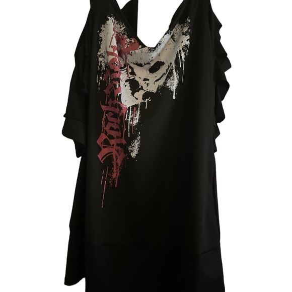 not sure | Tops | Xl Black Ripped Shirt | Poshmark